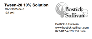 Tween 20 10% solution - Bostick & Sullivan