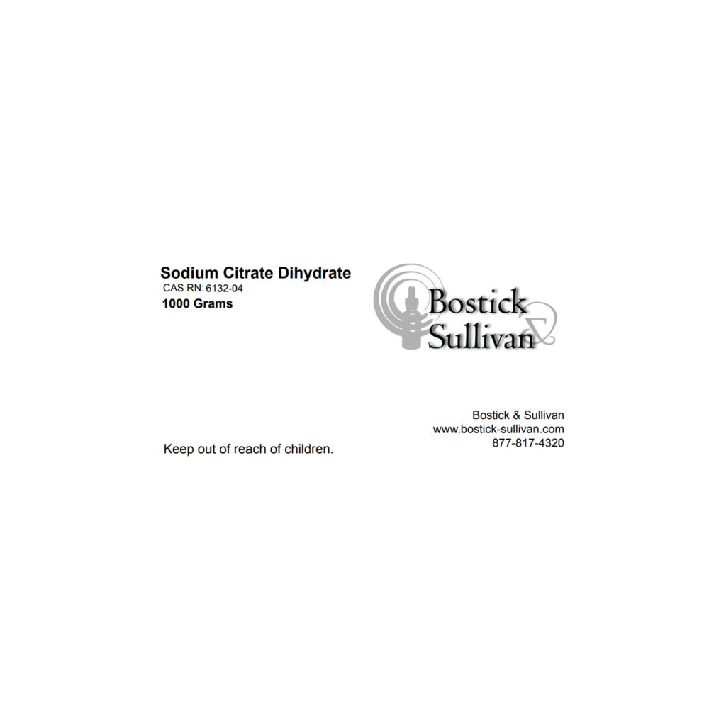 Sodium Citrate - Bostick & Sullivan