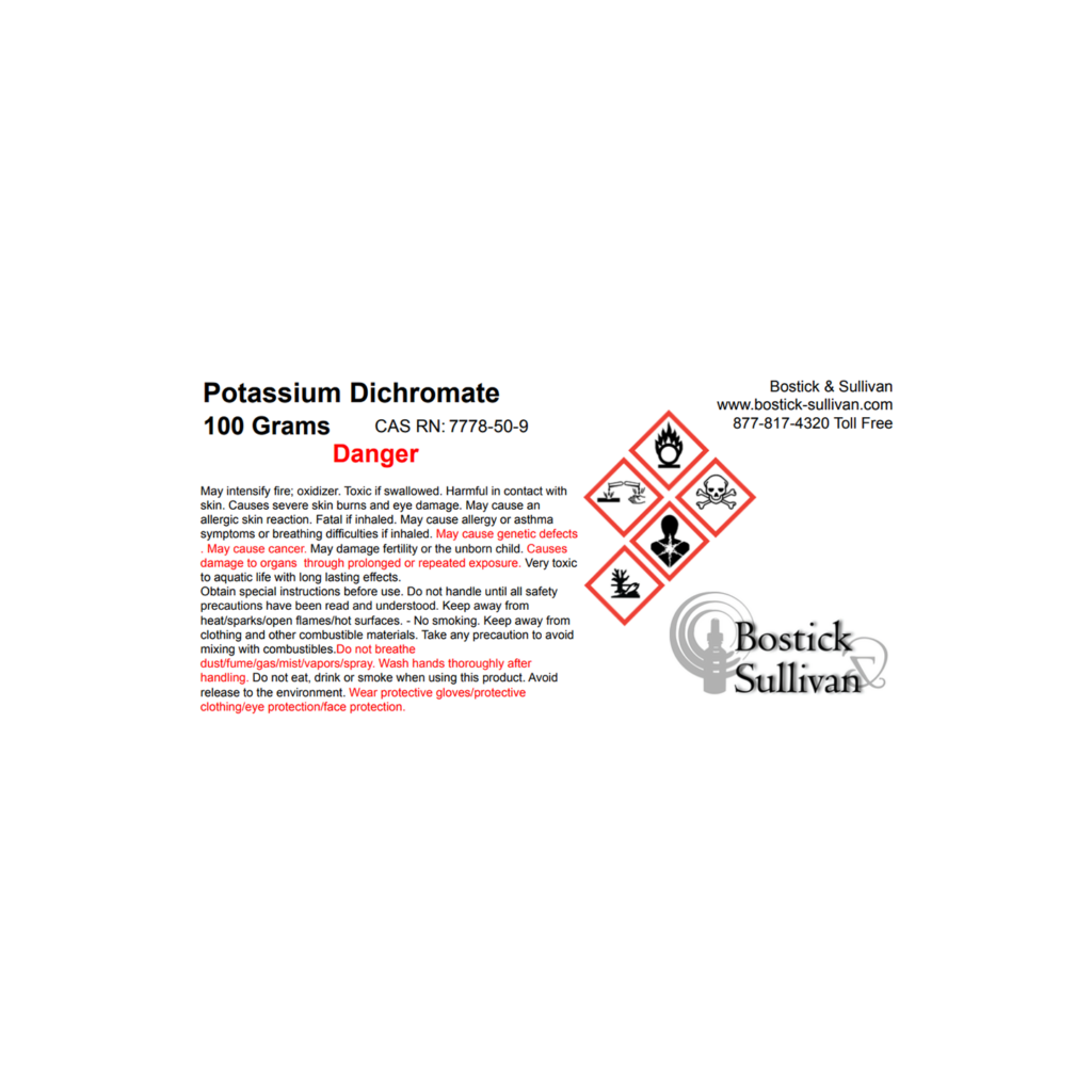 Potassium Dichromate - Bostick & Sullivan